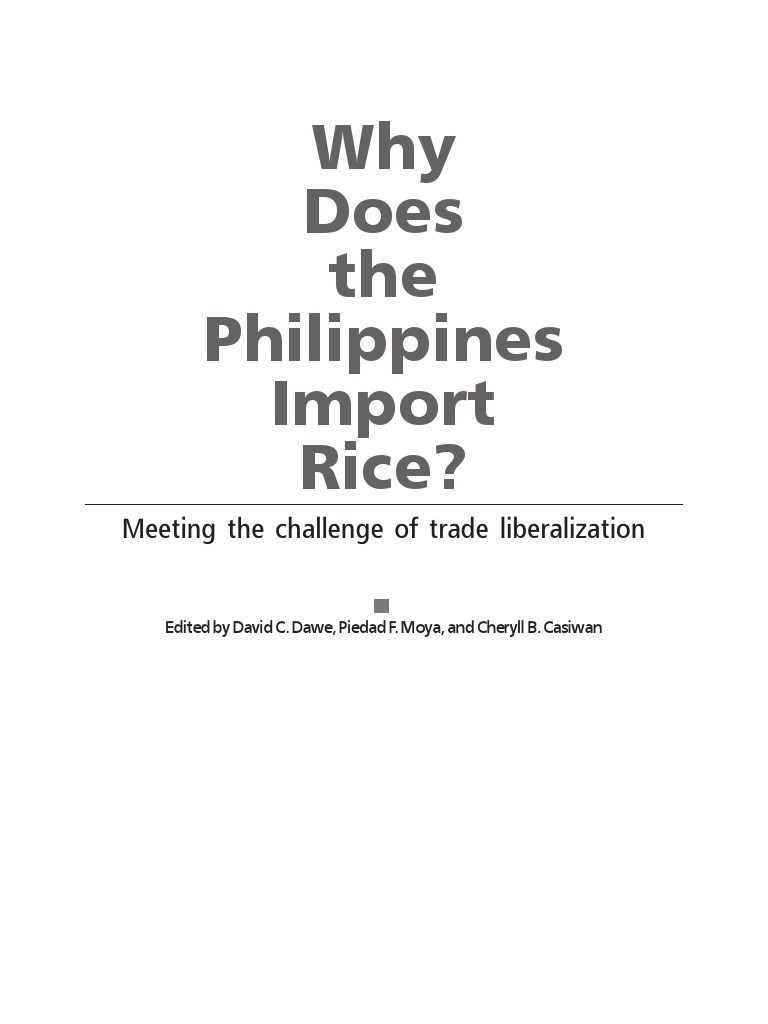 Why Doe The Philippines Import Rice | PDF | Rice | Philippines