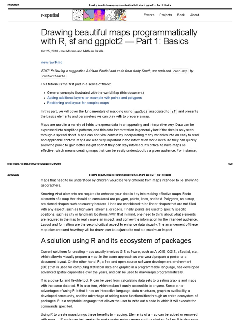 R Mapping Basics with ggplot2 & sf | PDF | Geographic Information ...