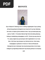 EXAMPLE OF Bionote | PDF