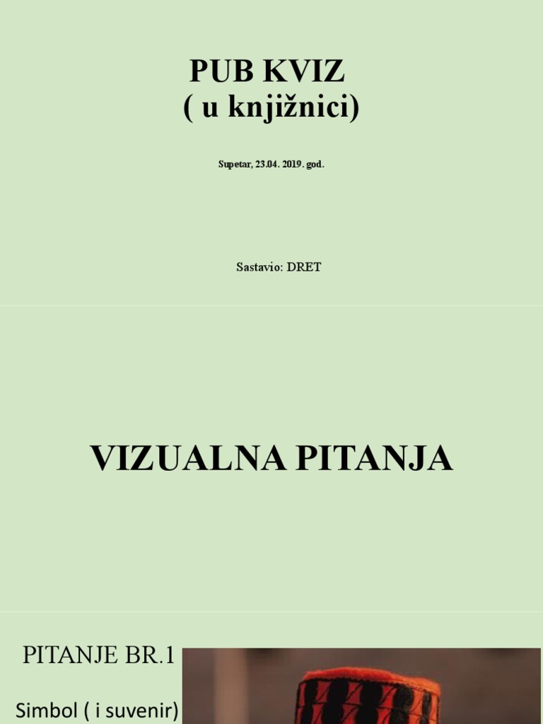 Pub Kviz Supetar - Odigran | PDF