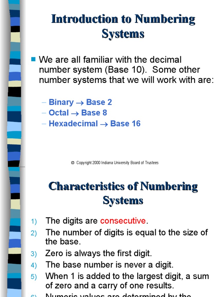 Introduction To Numbering Systems | PDF | Encodings | Applied Mathematics