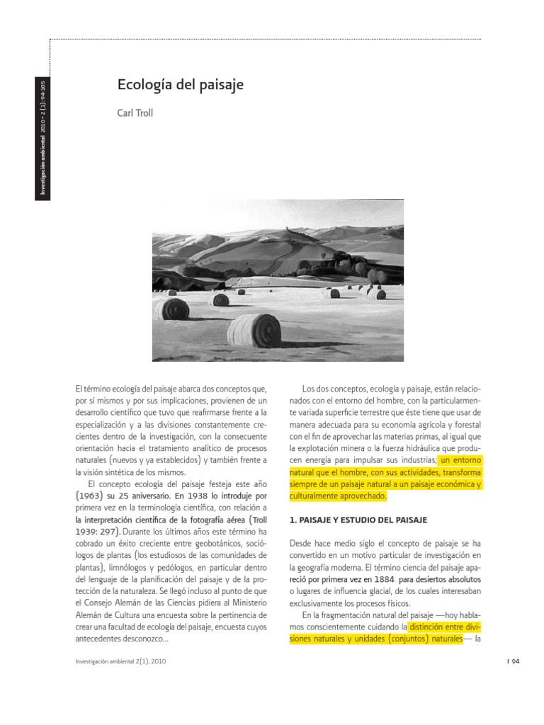 Carl Troll PDF | PDF | Suelo | Ecología