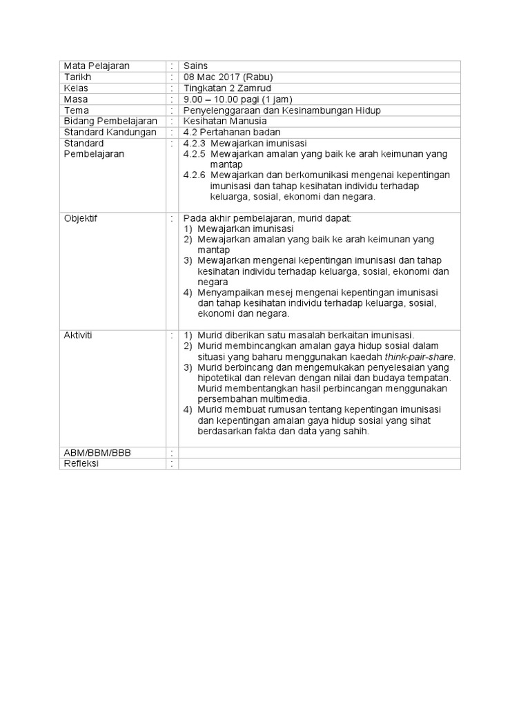 RPH Sains KSSM - PBL K 5-7 | PDF