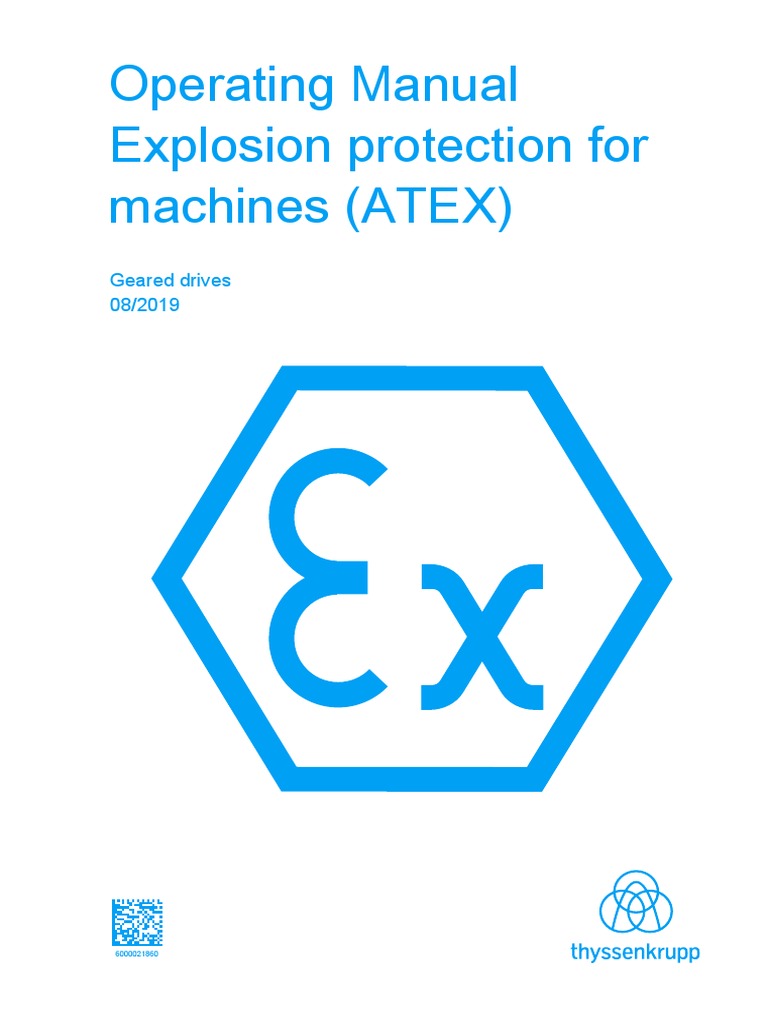 Operating Manual Explosion Protection For Machines (ATEX) : Geared ...