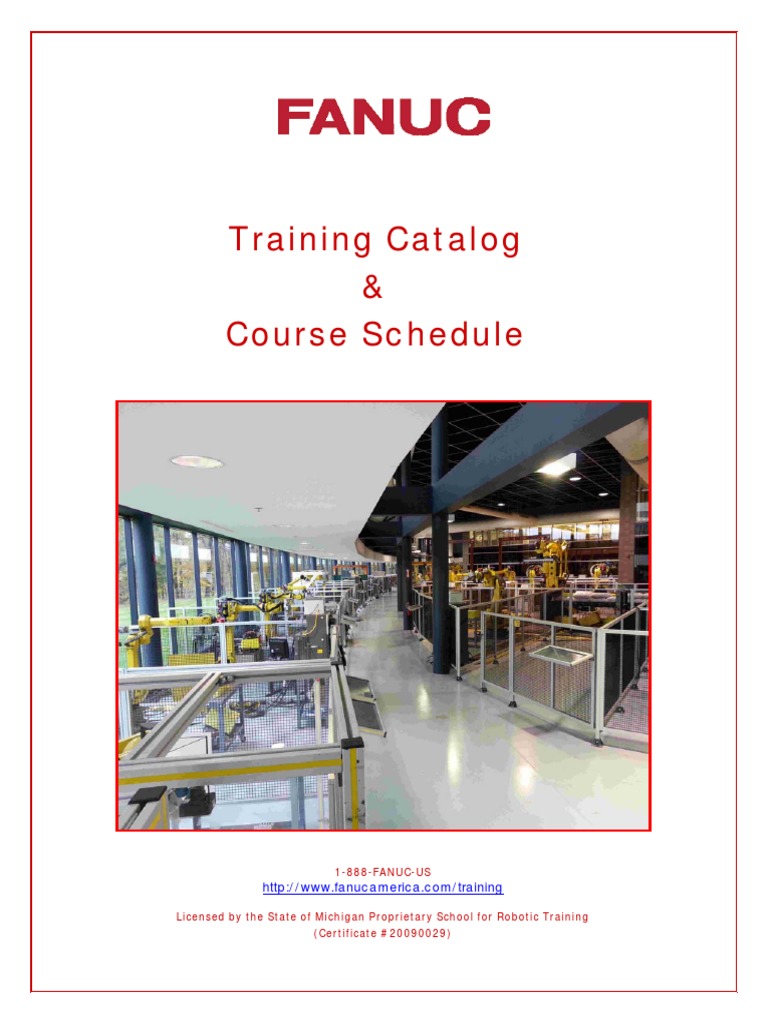 FANUC Training Catalog & Schedule | PDF | Automation | Computer Program