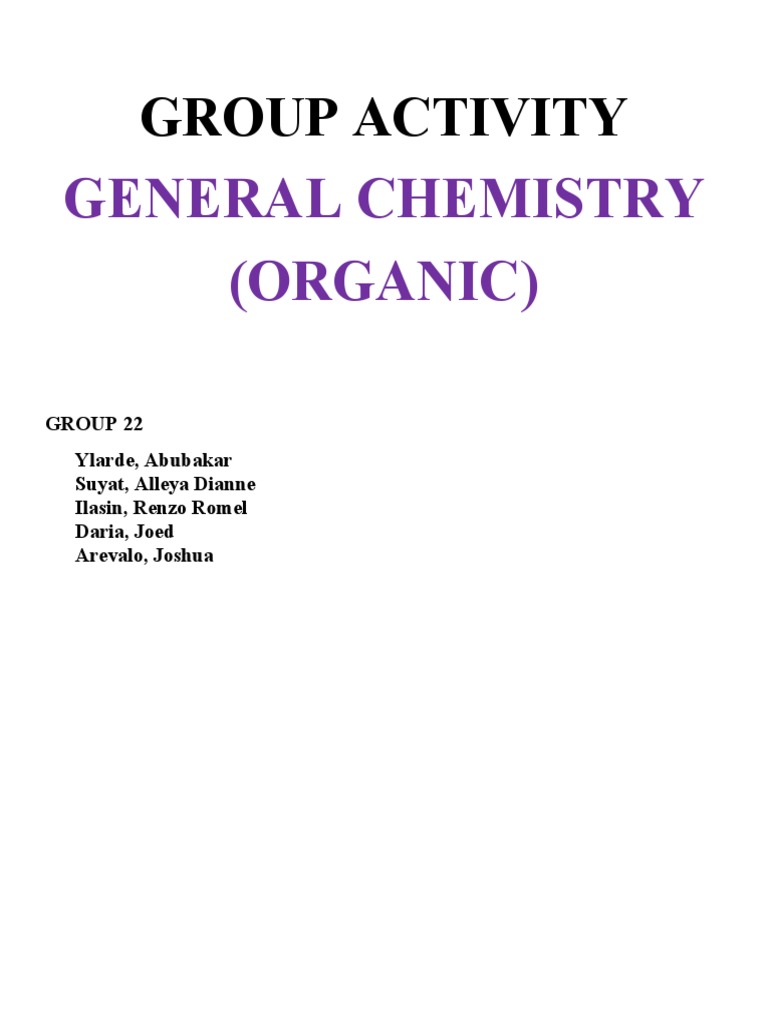 Gen. Chem. (Group Activity) | PDF | Chemical Compounds | Isotope