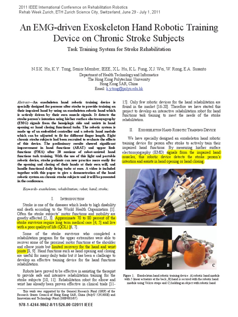 An EMG-driven Exoskeleton Hand Robotic Training Device On Chronic ...
