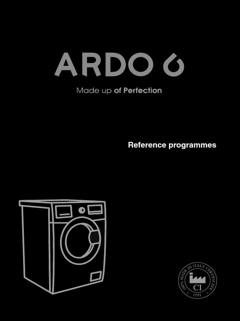 Ardo - User Manual2 - 9 PDF | PDF | Washing Machine | Laundry