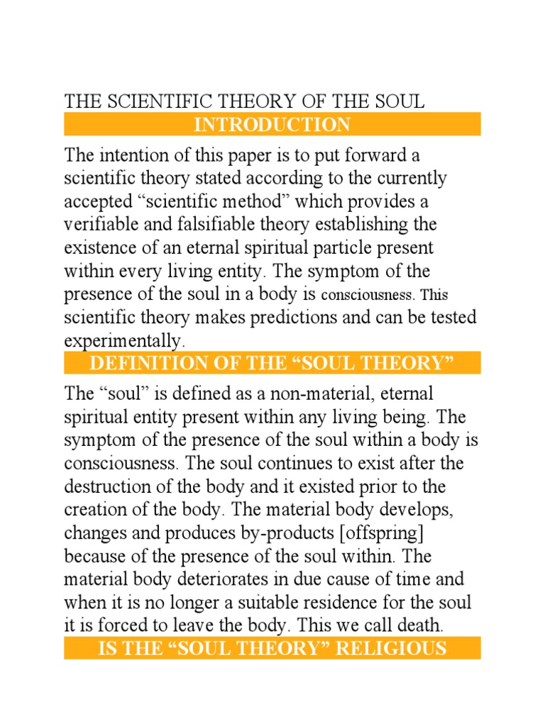 Soul Theory | PDF | Soul | Theory