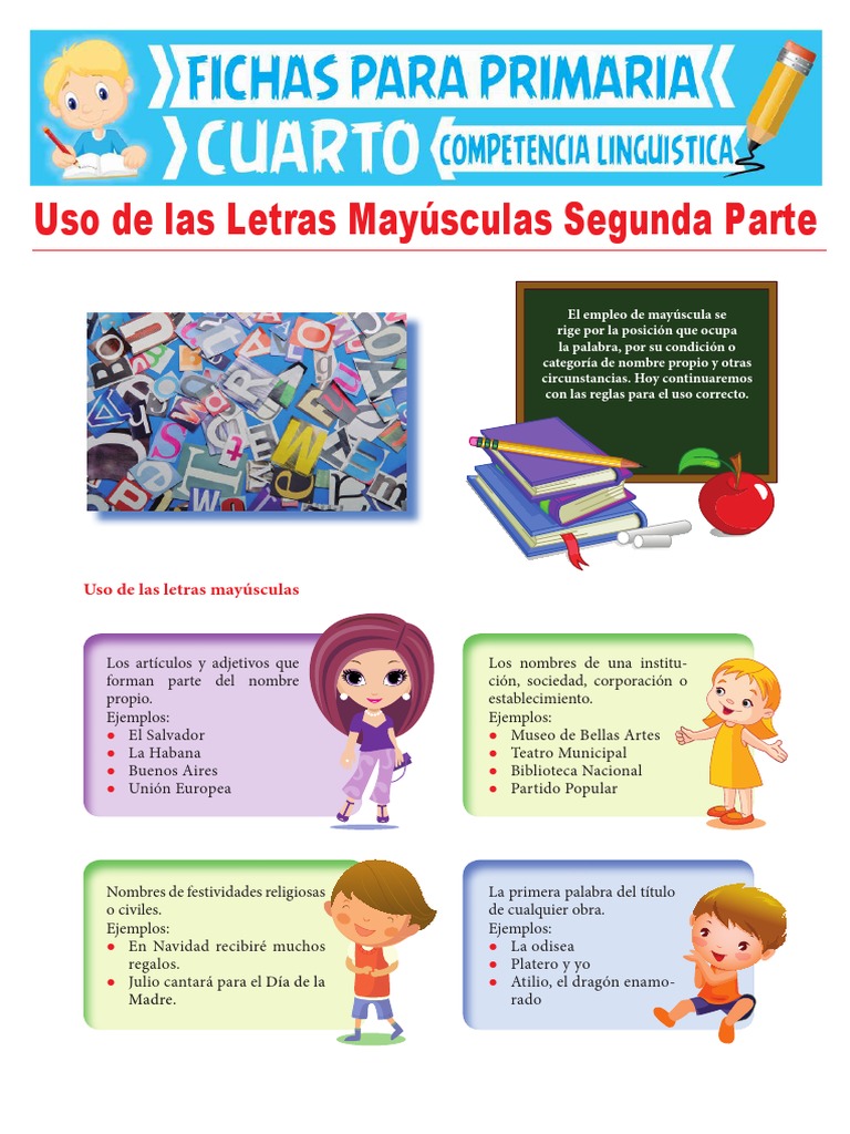 Uso de Las Letras Mayúsculas Segunda Parte | PDF