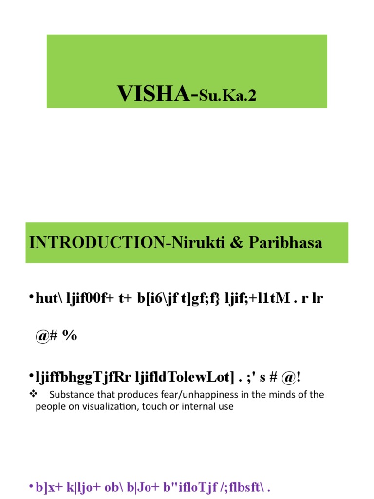 VISHA | PDF | Ayurveda