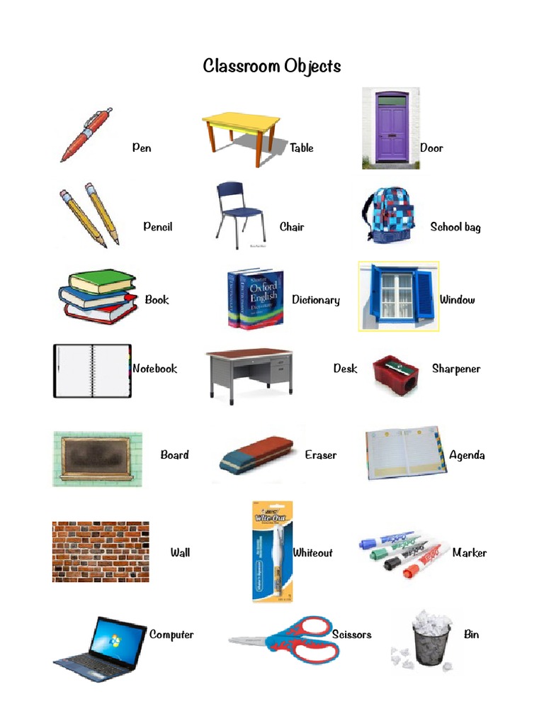 Classroom Objects | PDF