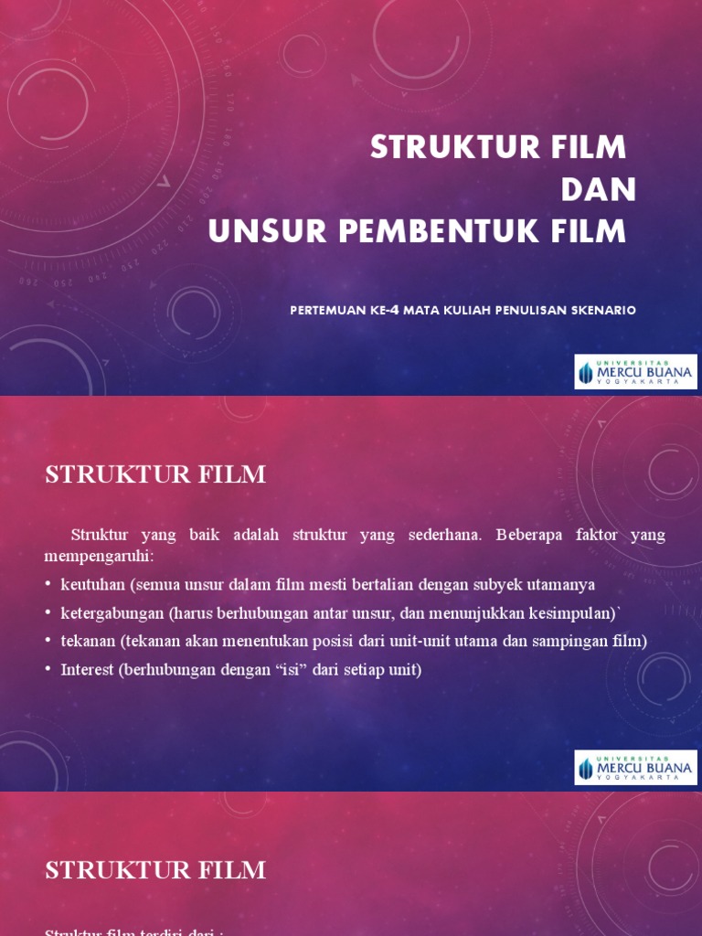Pertemuan Ke 4 Mata Kuliah Penulisan Skenario - STRUKTUR FILM DAN UNSUR ...