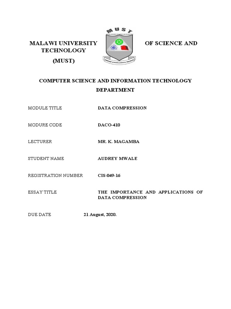 Importance and Applications of Data Compression | PDF | Data ...
