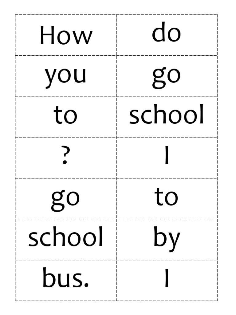 ESL Grammar: How Do You Go To School | PDF | Social Science | Language ...