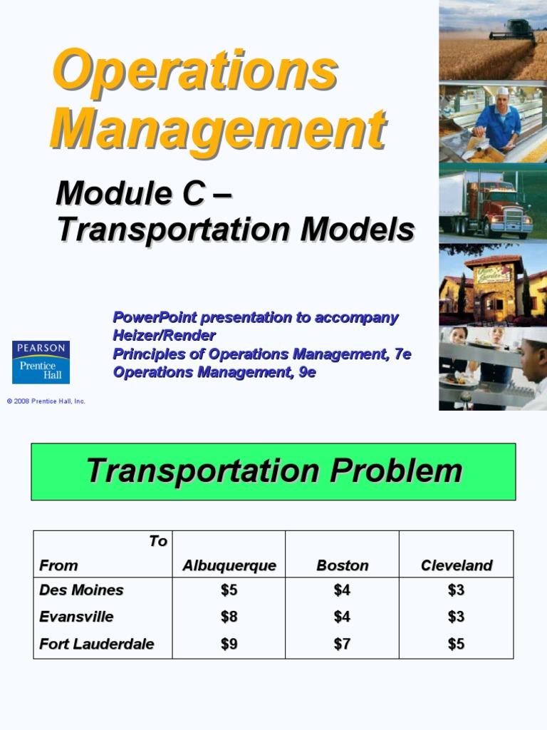 Module C - Transportation Models | PDF | Applied Mathematics | Algorithms