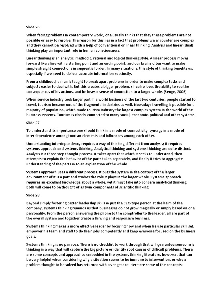 SystemsThinking Transcript 2 | PDF | System | Systems Theory