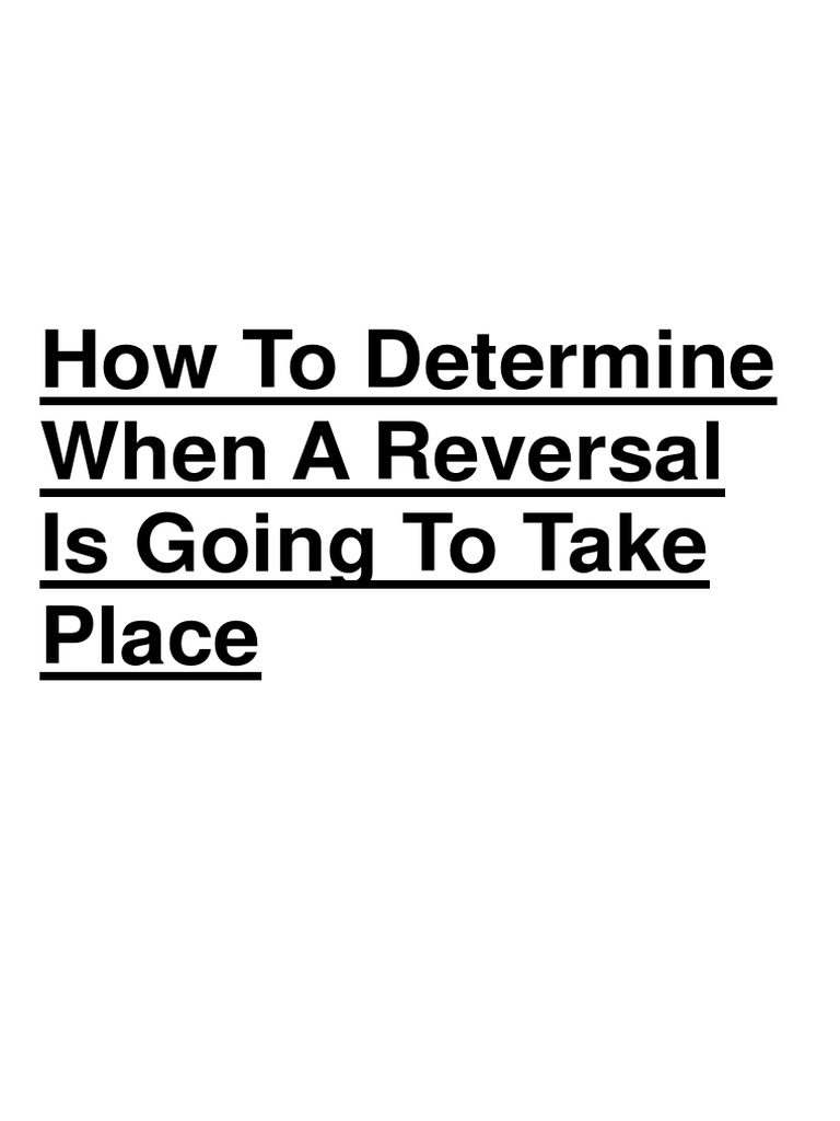 Identifying Reversal Patterns in Trading | PDF | Market Trend ...