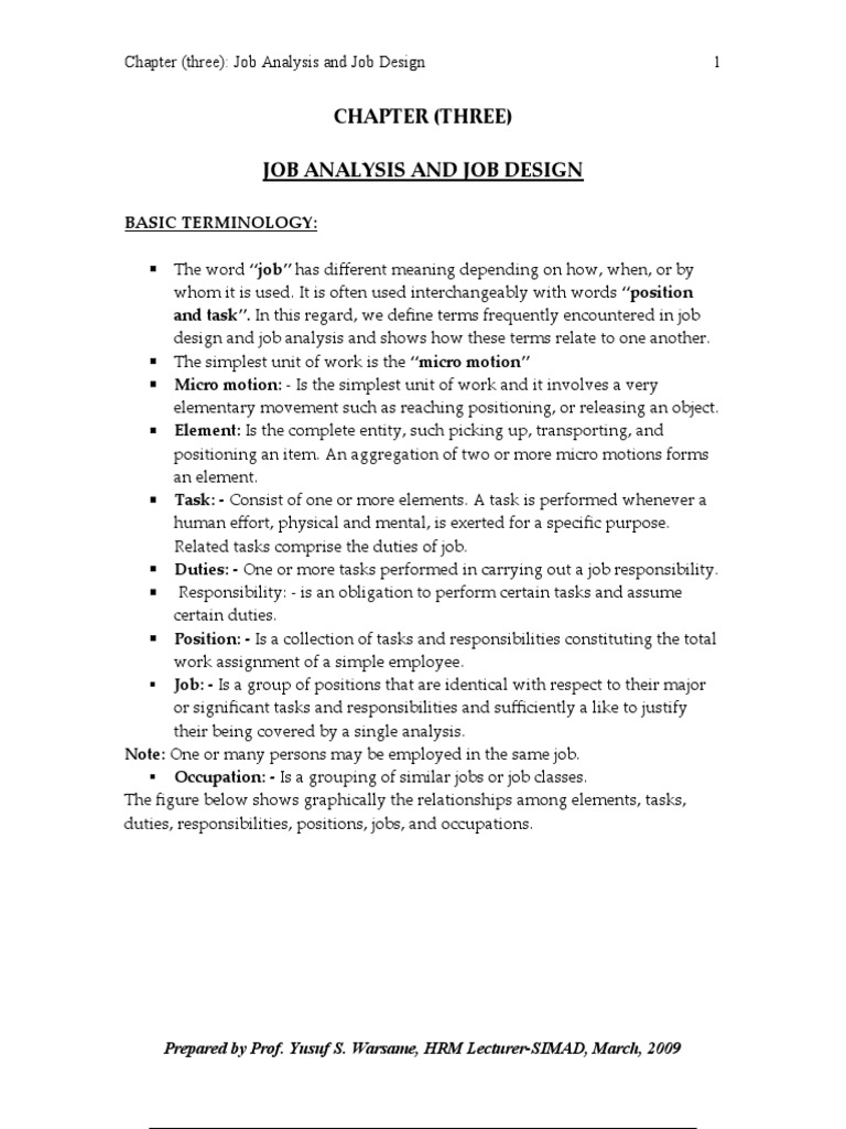 Job Analysis and Design in HRM | PDF | Human Resource Management ...