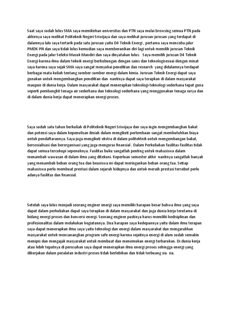 Essay Untuk Kse | PDF | Karier & Perkembangan