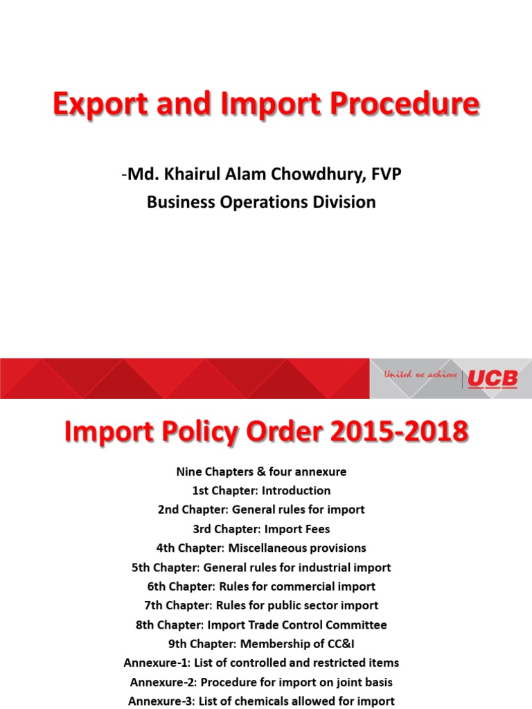 Export and Import Procedure PDF | PDF | Letter Of Credit | Financial ...