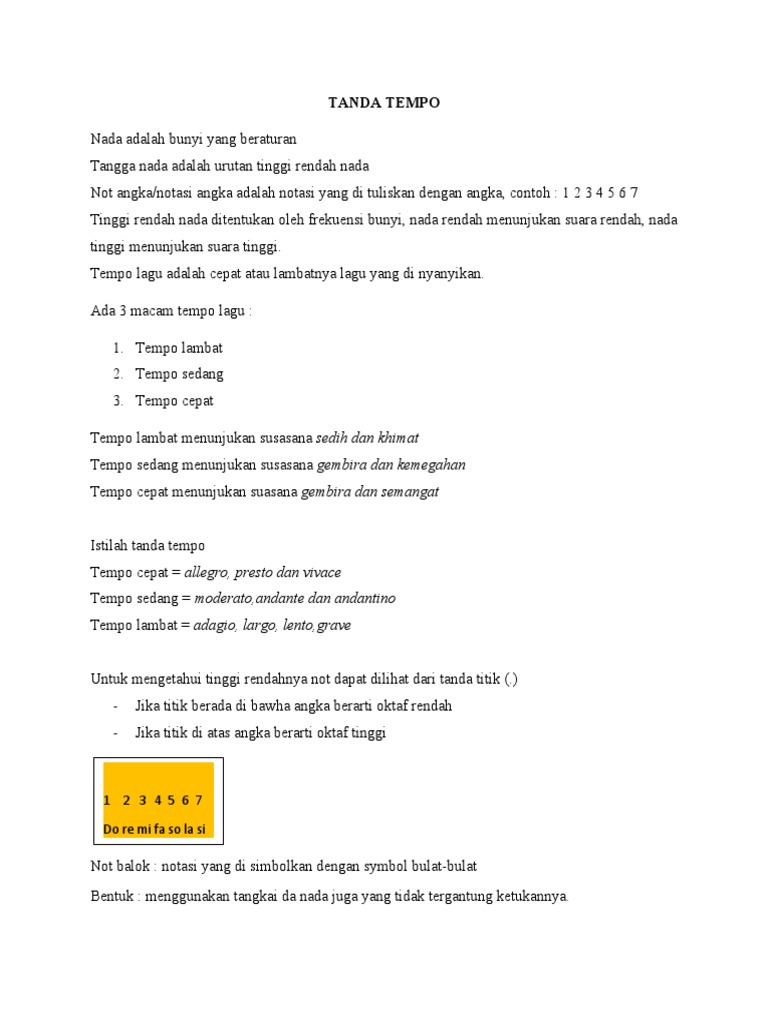 Tanda Tempo | PDF