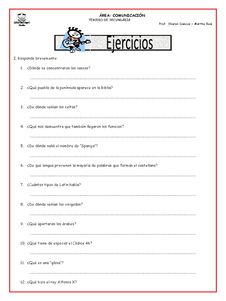 Práctica Origen Del Español | PDF | Cortejo | Idiomas
