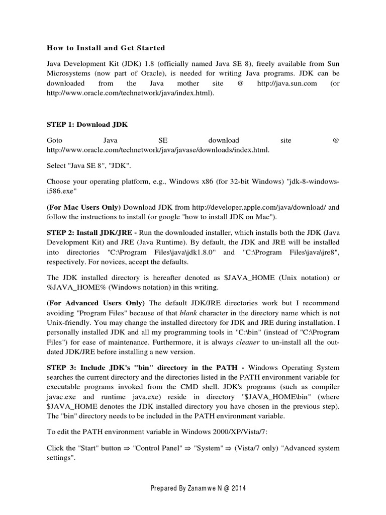 2 - Installing JDK | PDF | Java (Programming Language) | Library (Computing)