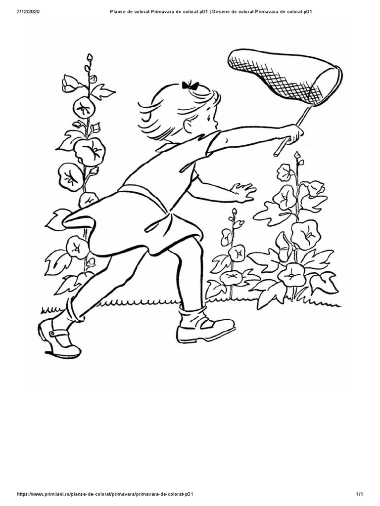 Planse de Colorat Primavara de Colorat p01 - Desene de Colorat ...