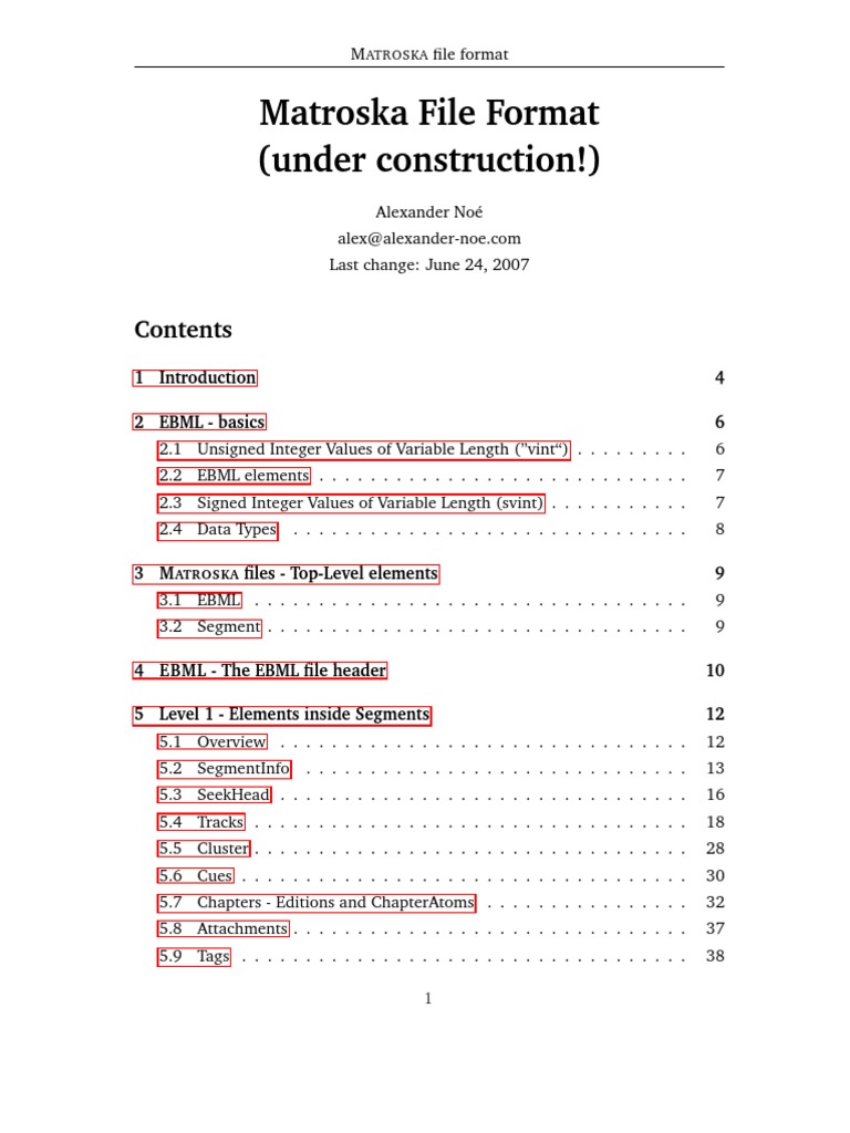 Matroska-File Format | Download Free PDF | Data Compression | Code