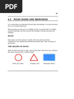 UK Road Signs Cheat Sheet and Flashcards | PDF