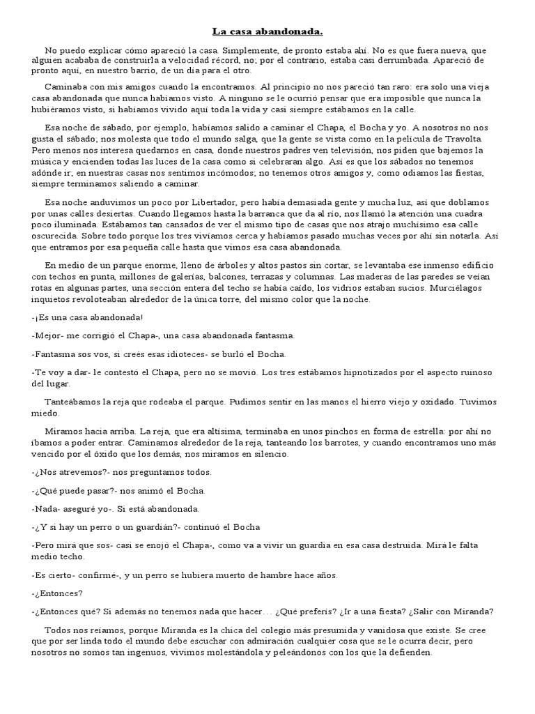 La Casa Abandonada | PDF