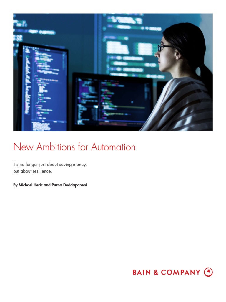 New Ambitions For Automation (Bain & Co, 15 Oct 2020) | PDF ...