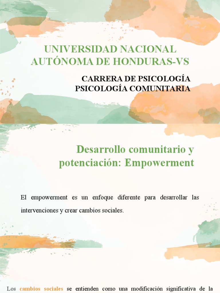 Desarrollo Comunitario y Potenciación (Empowerment) | PDF ...