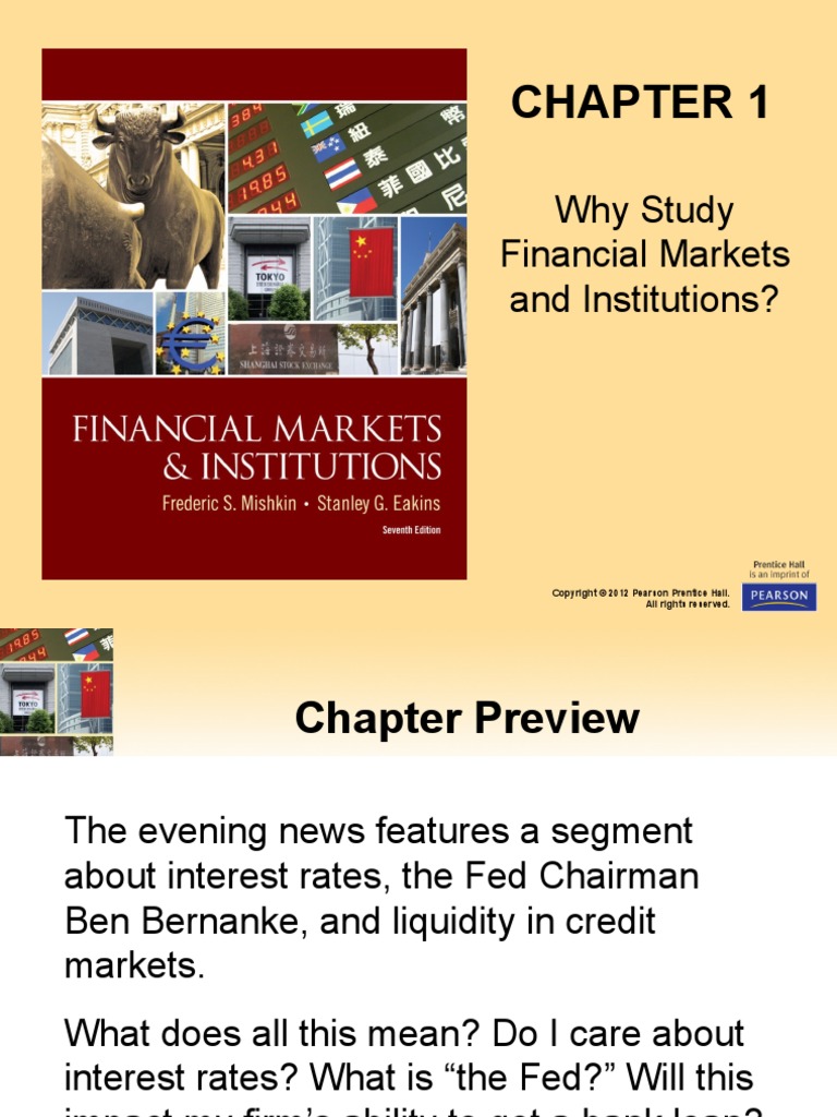 Why Study Financial Markets and Institutions?: All Rights Reserved ...