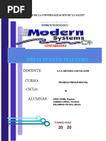 Caso Practico de Presupuestos | PDF | Presupuesto | Economias
