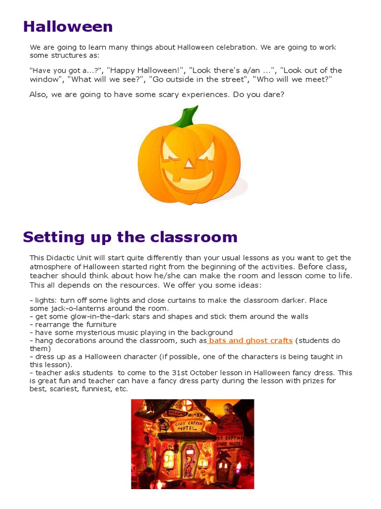 Secuencia Didactica Halloween 2020 | PDF | Halloween | Classroom