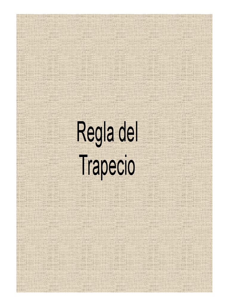 Regla del Trapecio: Cálculo de Áreas | PDF | Integral | Relaciones matematicas