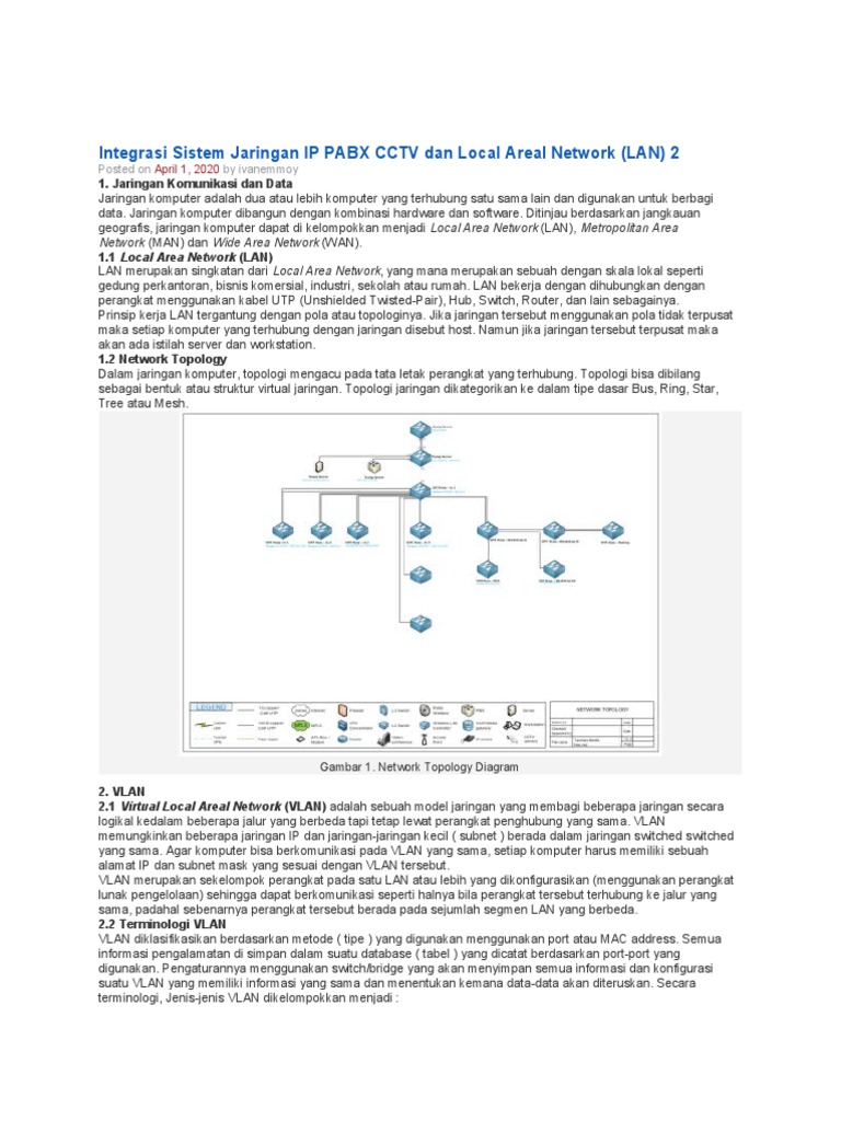 Integrasi Sistem Jaringan IP PABX CCTV Dan Local Areal Network | PDF