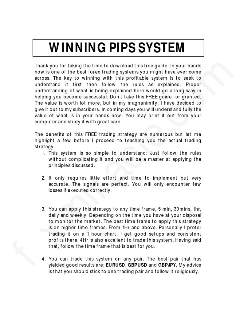 Winning Pips System. PDF | PDF