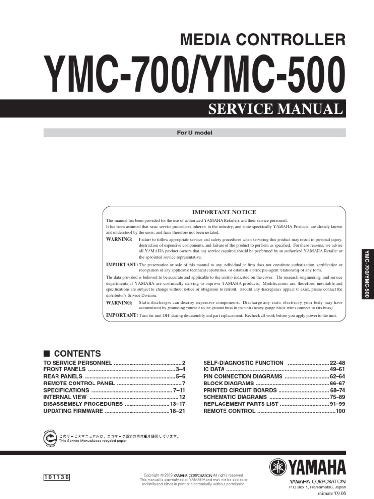 Yamaha Ymc-500 Ymc-700 | PDF | Solder | Wireless Lan