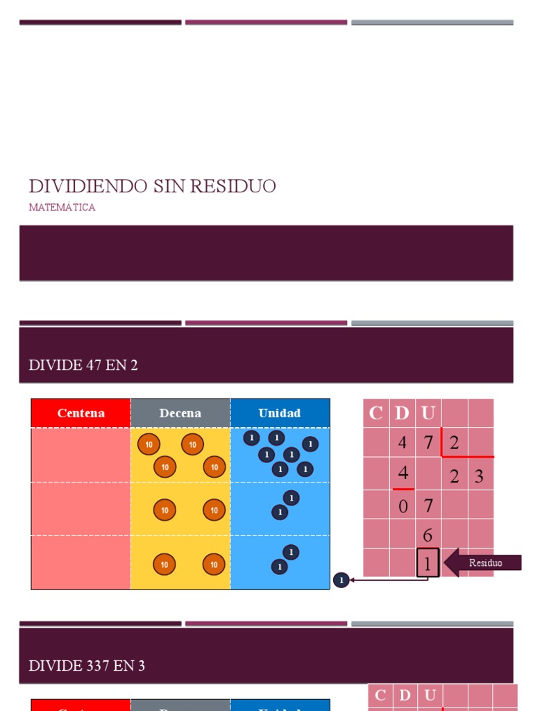 Divisiones Sin Residuo para Estudiantes | PDF