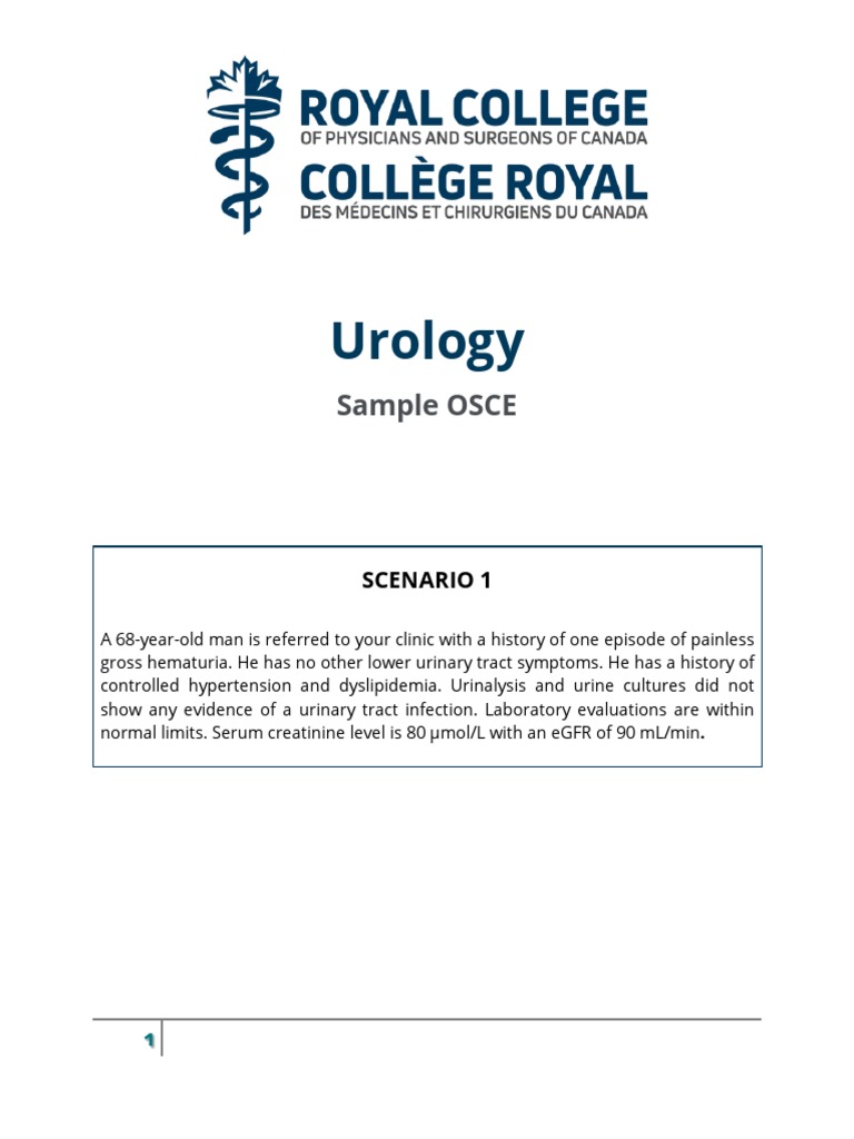 Urology Sample Osce Exam e PDF | PDF | Diseases And Disorders ...