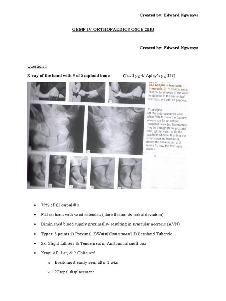 An Orthopaedic OSCE Covering Common Musculoskeletal Injuries ...