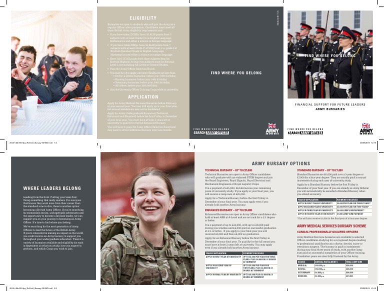 Army Bursaries for Future Leaders | PDF | Officer (Armed Forces ...