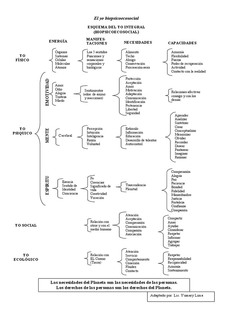 El Yo Biopsicosocial | PDF | Psique (psicología) | Amor