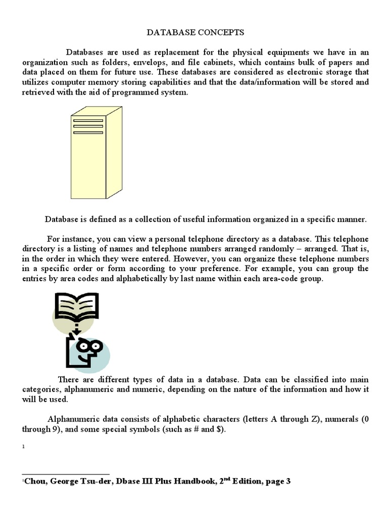 Chou, George Tsu-Der, Dbase III Plus Handbook, 2 Edition, Page 3 | PDF ...