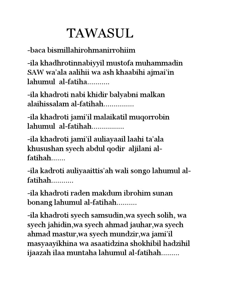 TAWASUL | PDF