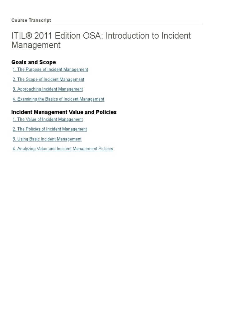 Incident Management | PDF | Incident Management | Service Level Agreement