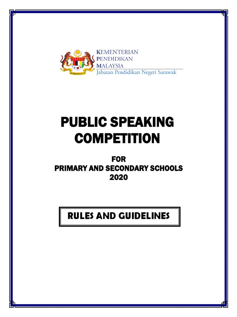 Public Speaking Competition: Rules and Guidelines | PDF | Public ...